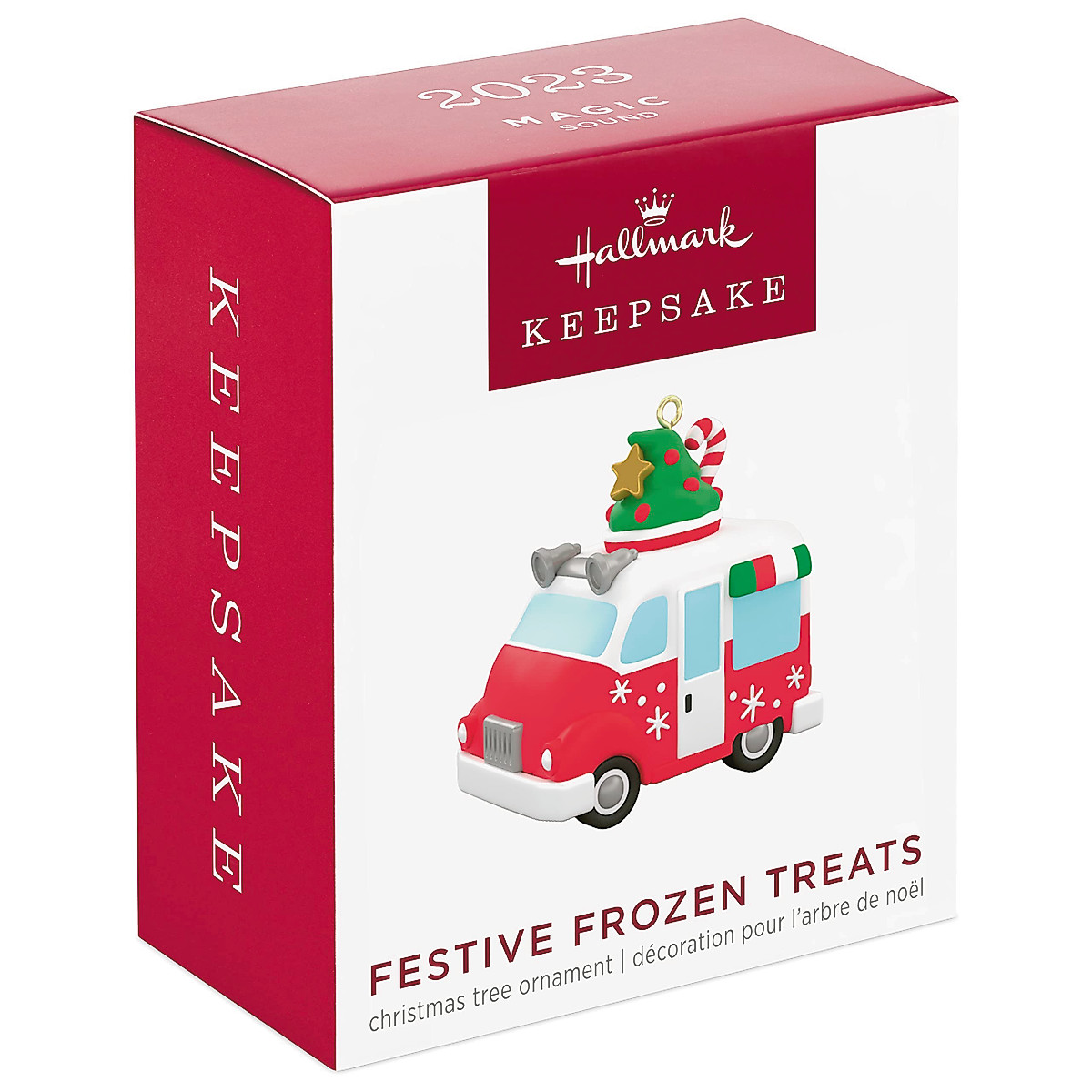 Hallmark Keepsake 1.35" Miniature Christmas Ornament 2023, Festive Frozen Treats With Sound Mini, Gifts for Her