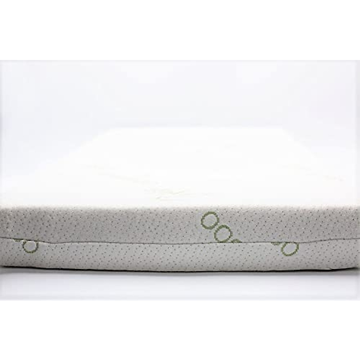 OrganicTextiles 3 Inch Crib Ventilated Mattress Topper, Standard Crib 52"x28", with Natural Bamboo Cover, GOLS Certified, Breathable, Toddler Bed, Nonslip, Soft Cover Protector Pad, Skin-Friendly