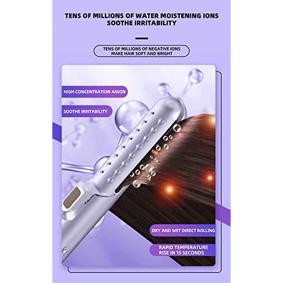 AIKO PRO 2-in-1 360° Hair Styler Flat Iron, Hair Straightener and Curling Iron for All Styles, Floating Plates Design, Cool Airflow for Better Styling, Gift for Girls and Women, Dual Voltage