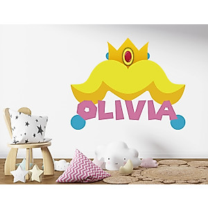 Kyle Cornhole Princess Nursery Wall Decal - Name Letters for Wall Decor - Personalized Name Stickers - Custom Vinyl Lettering - Baby Name Decals for Girls KA1505, Green