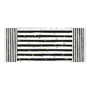Kigai Stripe & Polka Dots Washing Machine Cover, Top Load Washer Dryer Fabric Cover with Storage Bags for Home Appliances Dust Proof Covers for Refrigerator Oven