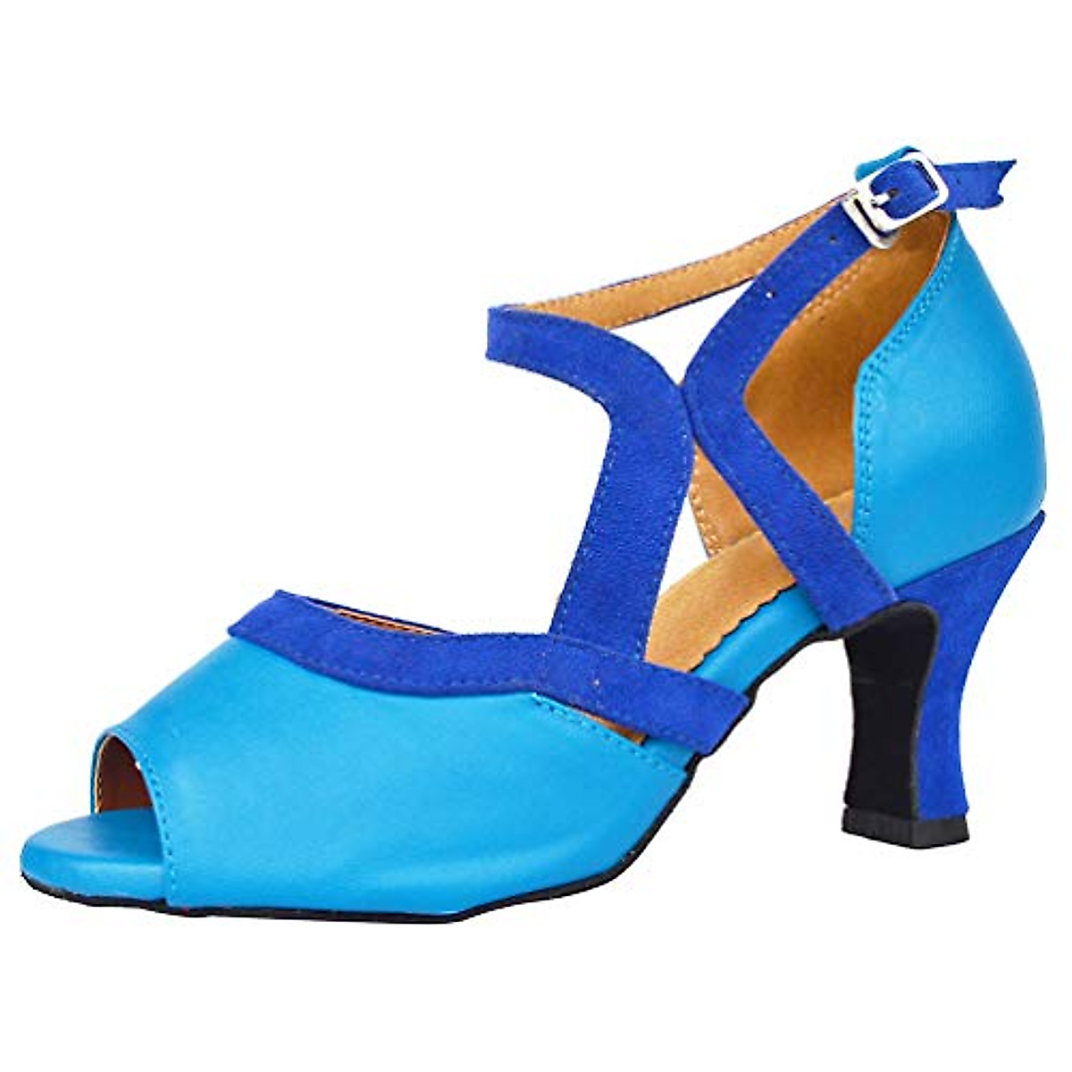 Womens Professional Latin Heels Salsa Ballroom Pumps Jazz Heeled Tango Chacha Peep Toe Bachata Practice Shoes 6CM Heeled SOFE Sole Custom Heel Green US 5.5