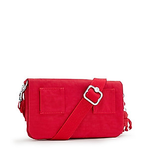 Kipling womens Lynne Crossbody Bag, Red Rouge, 8 L x 4.75 H x1 D US