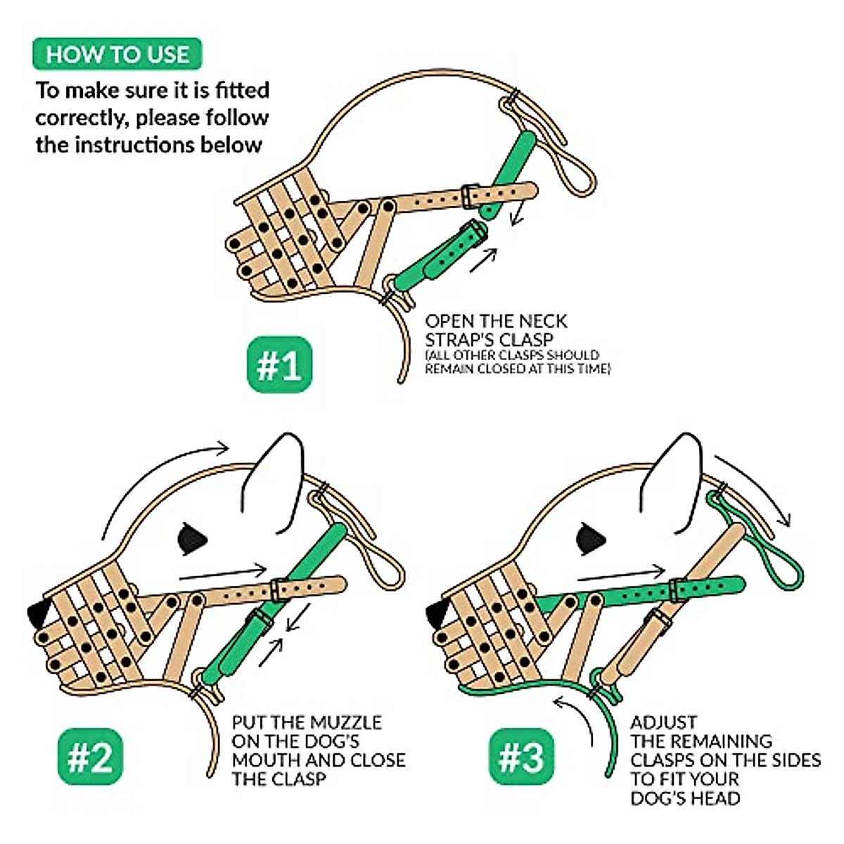 CollarDirect Dog Muzzle German Shepherd Dalmatian Doberman Setter Leather Basket Medium Large Breeds Black Brown (L, Black)