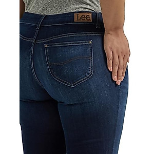 Lee Women's Plus Size Legendary Mid Rise Straight Leg Jean Nightshade 16 Plus Petite