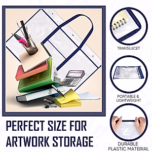 Windyun 3 Pcs Large Poster Storage Bag 48 x 36 Inches 31.5 x 25.5 Inches 19 x 25 Inches Bulletin Board Holder Classroom Organization and Storage Poster Storage Container Art Portfolio Case