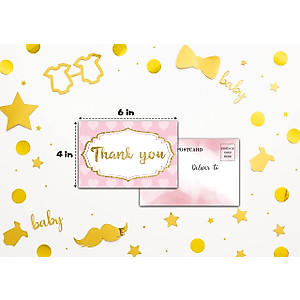 Baby Shower Cards Kit,A Little Princess Set of 25 Baby Shower Invitations with Envelopes, Book Request Cards for Baby Shower,Pink & Gold Baby Shower Party Favor Decoration(12)