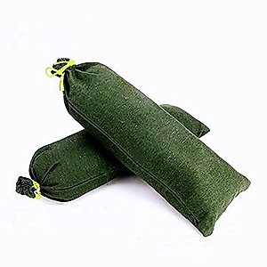 Moanyt Empty Drawstring Sand Bags 4 Pack Tent Weights Canvas Thickened Sandbags,12'' x 28''