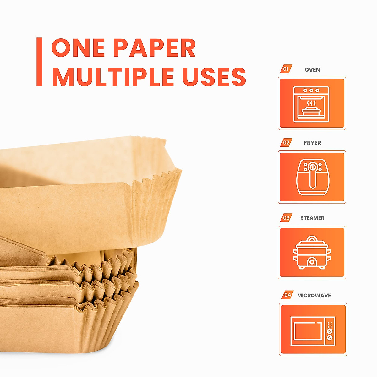 Air Fryer Disposable Paper Liners - 100 Pieces Square Non Stick Parchment Airfryer Filter Liner Basket Sheets 8 Inch for Baking & Oil Proof, Blue, 6