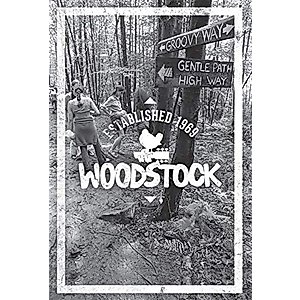 Woodstock Lined Journal Groovy Way (Quiet Fox Designs) Lined Journaling Pages with Inspiring Quotations, Memorable Photographs, and Iconic Illustrations; Celebrate Woodstock's 50th Anniversary