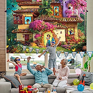 Encanto Birthday Party Supplies, Happy Birthday Backdrop for Encanto Party Decorations, 5×3 Ft Encanto Backdrop for Boys Girls Party Decorations and Bedroom Decorations