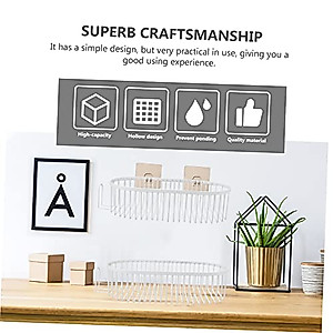 Alipis 1pc Storage Rack Hanging Shelves for Wall Towel Rack with Shelf Wall Mounted Shelves Wall Storage Rack Multi-Function Storage Shelf Punch-Free Kitchen Rack Bathroom Storage Rack