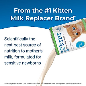 Pet-Ag Goat’s Milk KMR Kitten Milk Replacer Liquid - 11 oz - Liquid Kitten Formula with Vitamins, Minerals & Trace Nutrients for Kittens Newborn to Six Weeks Old - Easy to Digest