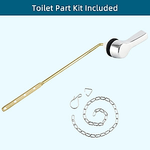 Hygie Rinse Universal Metal Toilet Handle Replacement Kit Front Mount Compatible with Kohler/Gerber/Glacier Bay Toilet Tank, Toilet Flusher Lever, Chrome