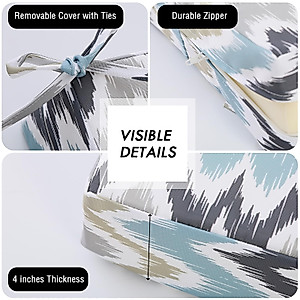 idee-home Outdoor Cushions for Patio Furniture, Outdoor Seat Cushions 24 x 24 with Fade Resistant Waterproof Removable Cover, Deep Seat Replacement Couch Sofa Chair Cushions for Yard Garden