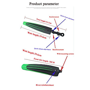 Bike Mudguard Bicycle Fender E-Bike Fender Mountain Bike Adjustable Quick Release Suitable for 20