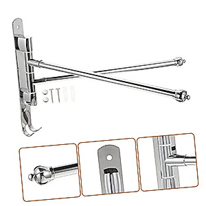 Cabilock 4pcs Rotating Towel Rail Hook Hanger Wall Mounted Clothing Rack Metal Coat Hanger Shower Mat Rod Rotation Towel Hanger Bathroom Metal Towel Bar Swivel Towel Bar Swivel Towel Rack