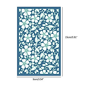 Flower Silk Screen Stencils Reusable Silkscreen-Print Kit Stencils Mesh-Transfers Stencil for DIY Printing On Clay-Decor Flower Silk Screen Stencils
