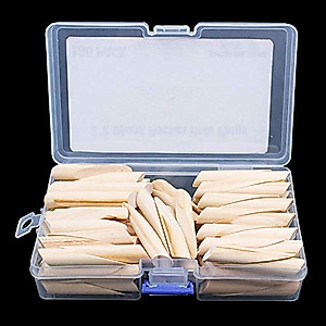 AUTOTOOLHOME 100 Pack Solid Wood Pocket Hole Plugs Pine for Pocket Hole Jig Woodworking Tool with a Storage Case(100)