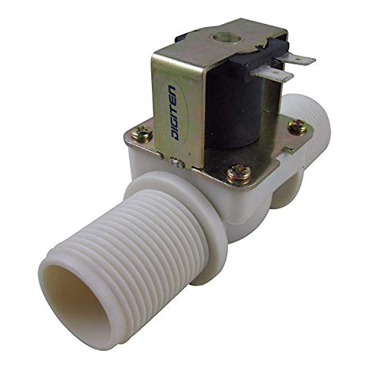 DIGITEN Water Flow Control Meter LCD Display Controller+G1" Water Flow Hall Effect Sensor Flow Meter 1-60L/min+G1" Solenoid Valve Normally Closed N/C+DC 12V Power Adapter
