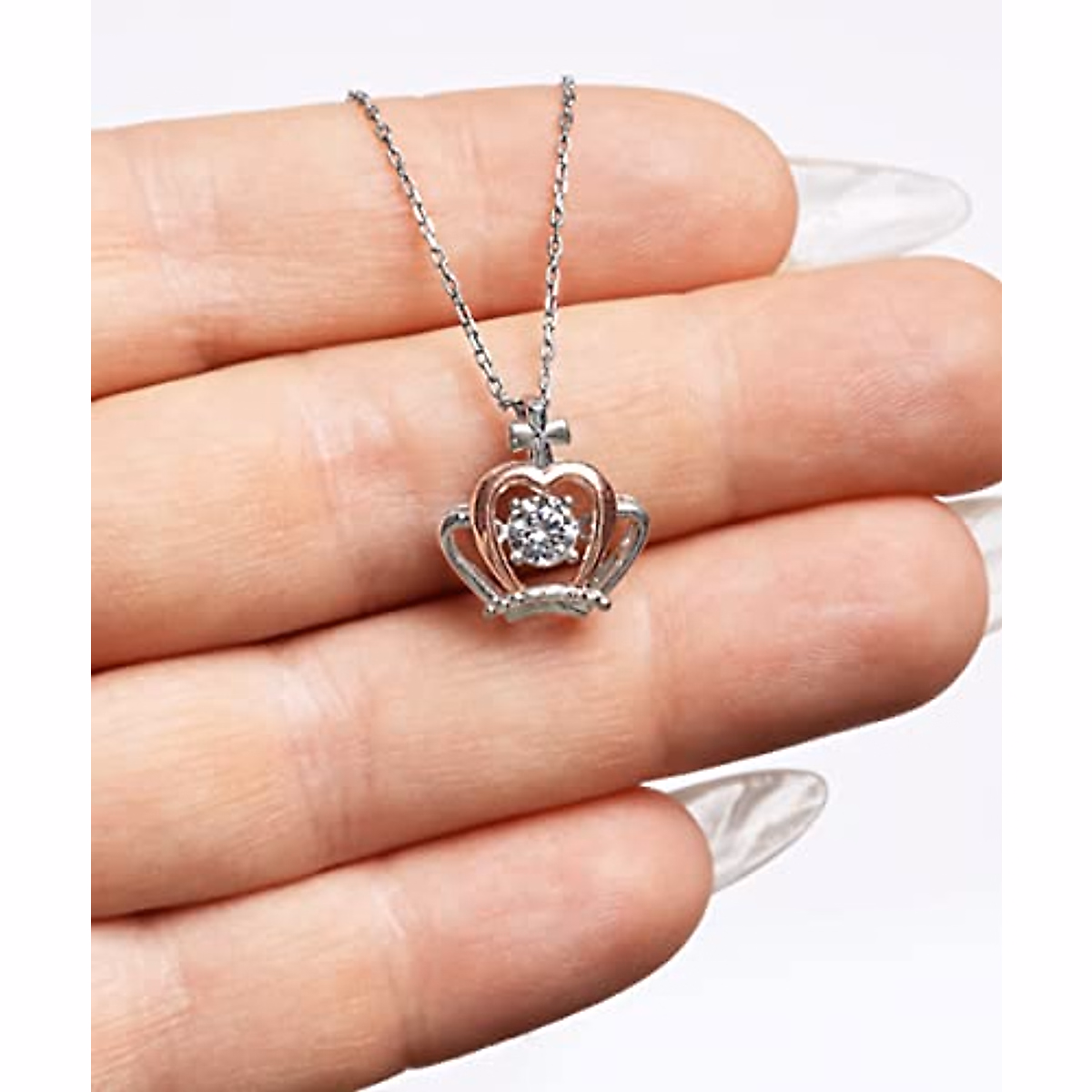 To My Lovely Wife When You Look In The Mirror, Crown Necklace For Women, Wife Necklace Presents from Husband, Mother's Day Necklace for Wife, Birthday Crown Pendant, Romantic Gift For Queen