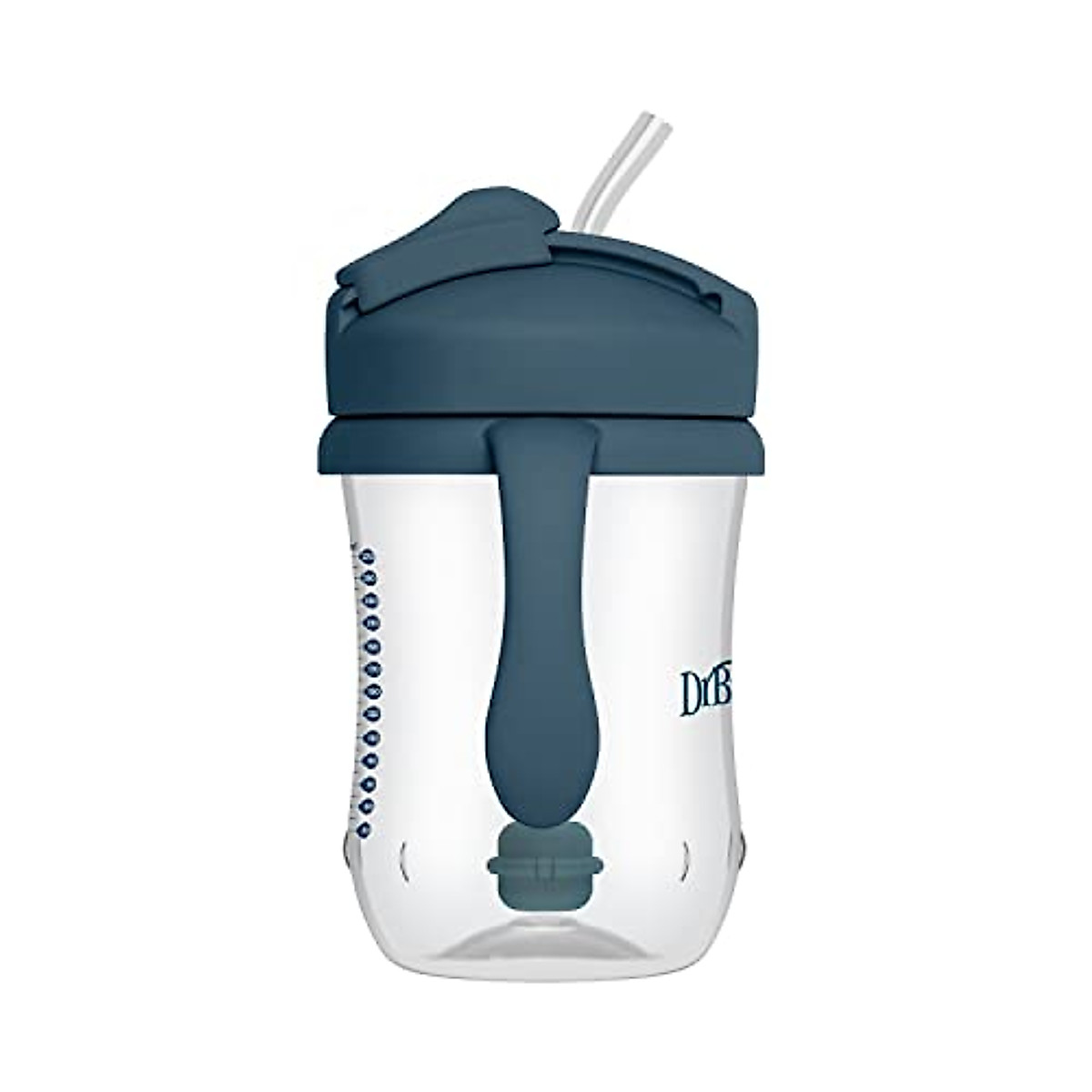 Dr. Brown's Milestones, Baby's First Straw Cup Sippy Cup with Straw, 6m+, 9oz/270ml, Dark Blue, BPA Free