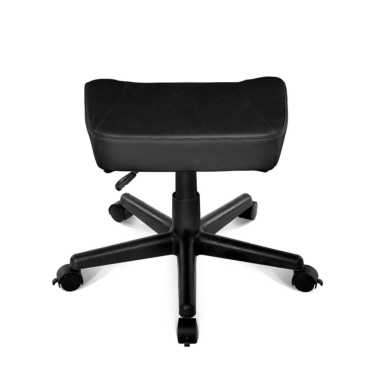AKRacing Footstool with PU Leather, Height Adjustable with Wheels, Ottoman Foot Rest for Office and Gaming Chairs - PC; Mac; Linux, Black, (AK-Stool-BK)