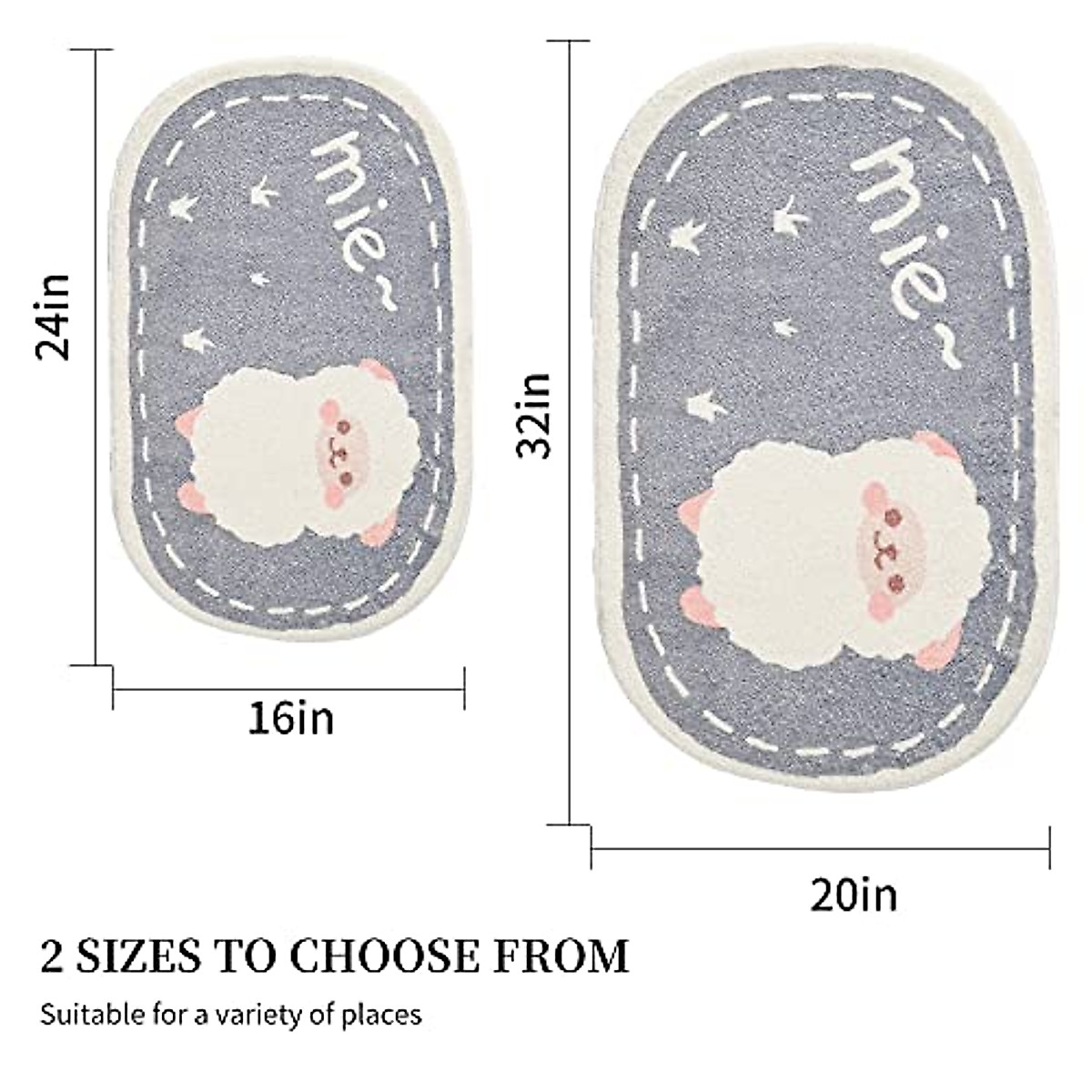 URORU Bathroom Rugs, Bath Rugs for Bathroom Non Slip, Fall Bathroom Rugs, Fluffy, Non-Slip, Machine Washable, Absorbent, Soft.Bathroom Bath Rugs Suitable for bathtubs and Showers.