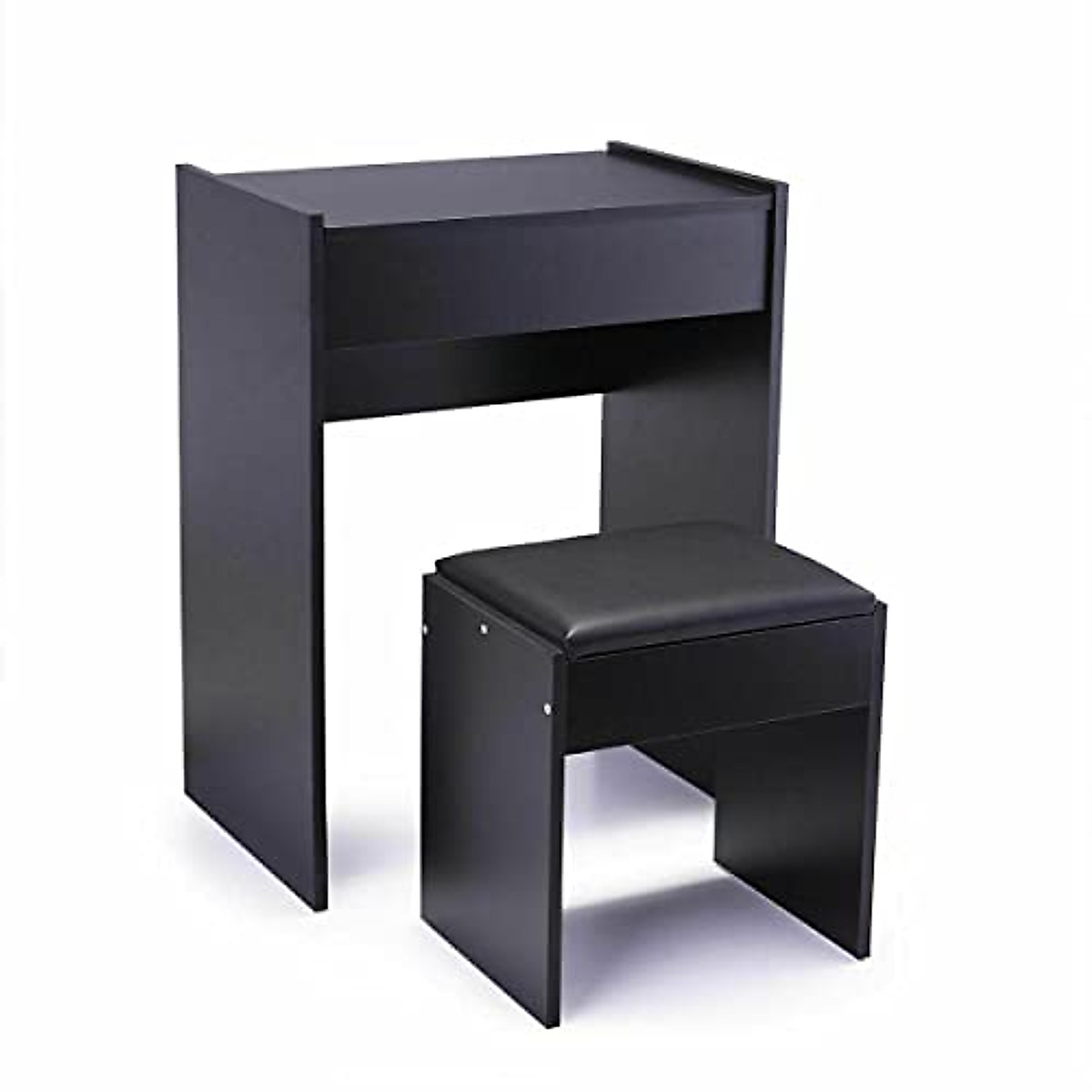 NJSV Vanity Set Makeup Dressing Desk Table Stool Quir Vanity Desk Makeup Vanity Side Tables Bedroom Vanity Table Portable Desk Vanity Set