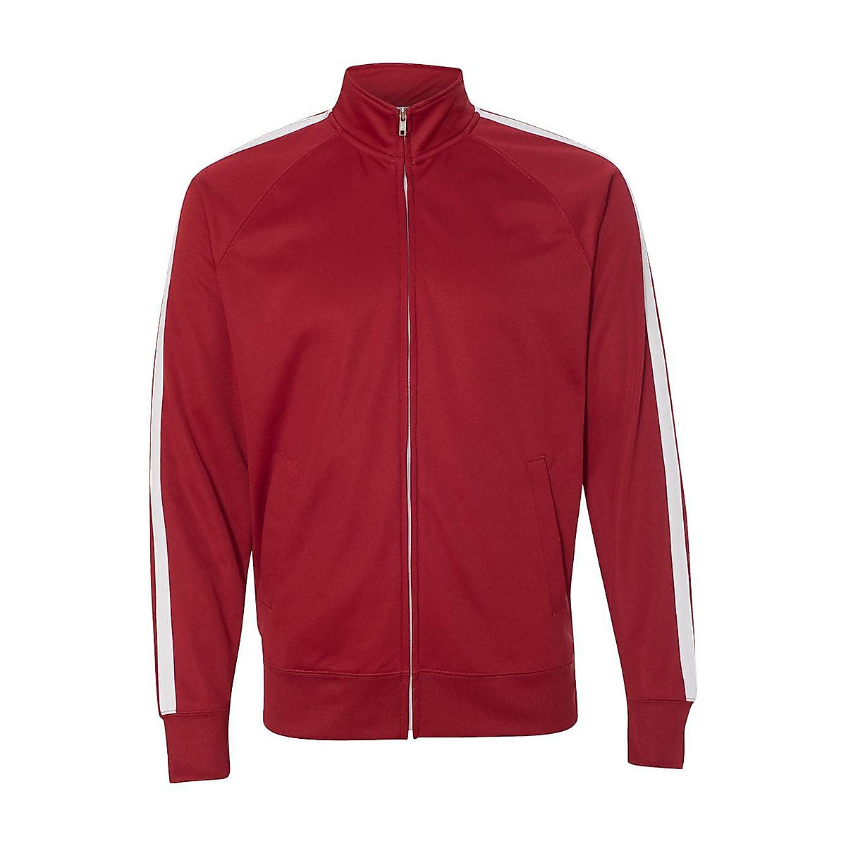 Independent Trading Co. - Lightweight Poly-Tech Full-Zip Track Jacket - EXP70PTZ - XL - Brick Red