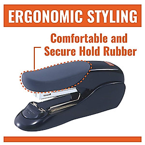 Max USA Easy Grip Heavy Duty Desk Stapler (HD-50F Black)