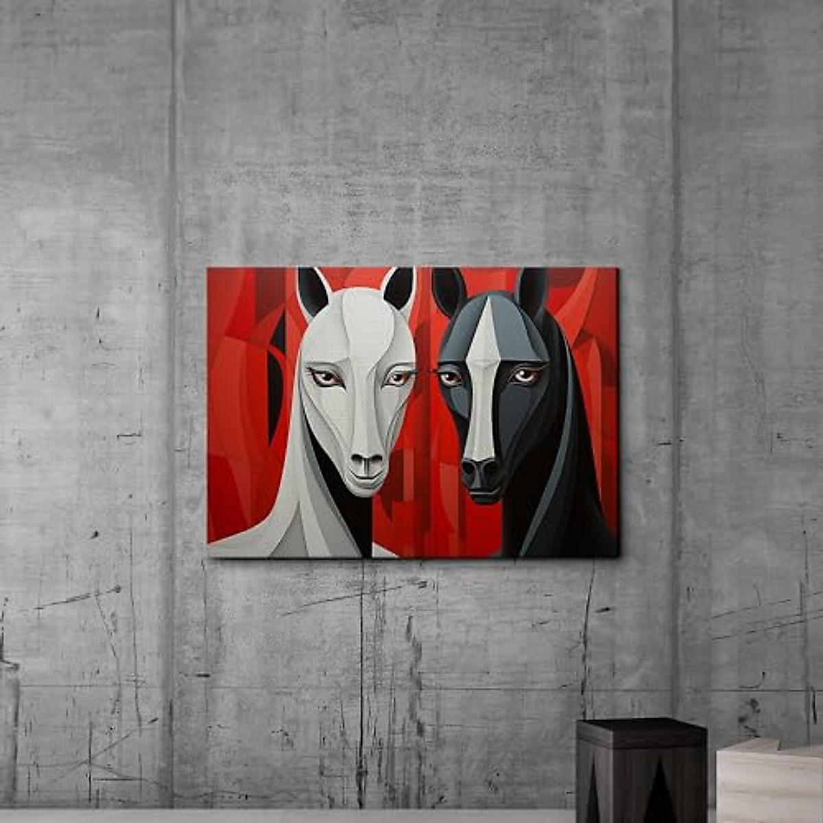 Majestic Black Stallion Galloping In The Clouds, Black Horse On Salt Flats, Canvas Print, Black Horse Print, Black Horse Wall Art