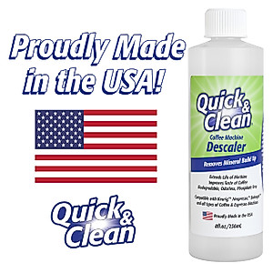 Quick & Clean 2-Pack Descaler (4 Total Uses) - Made in the USA - Descaling Solution for Keurig, Nespresso, Ninja, Delonghi, Coffee and Espresso Machines
