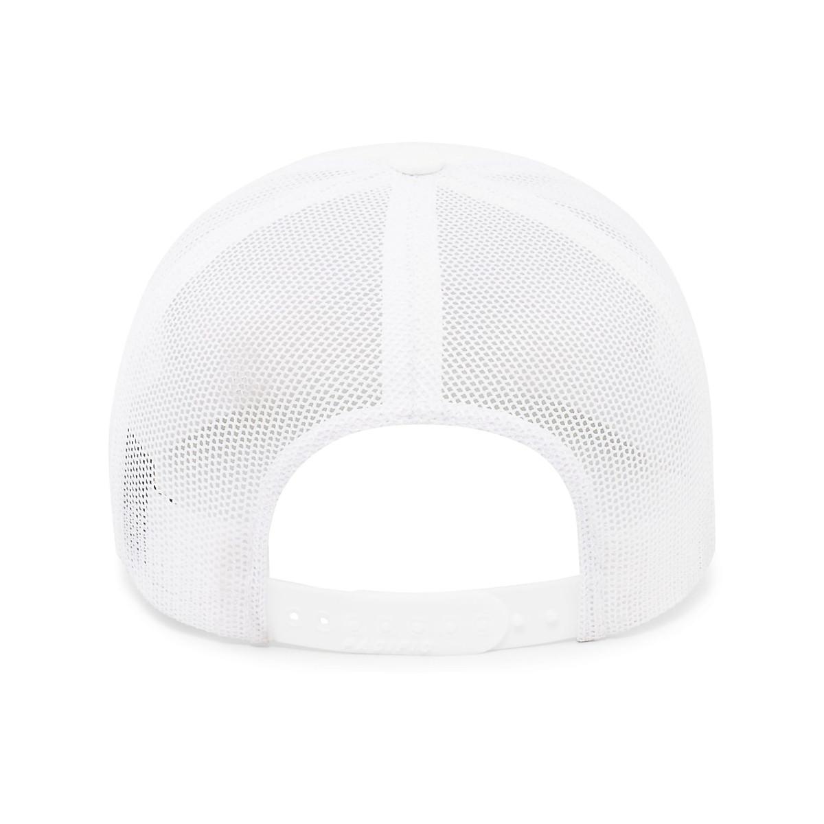 Pacific Headwear Trucker Snapback Braid Cap, White/Moss Green
