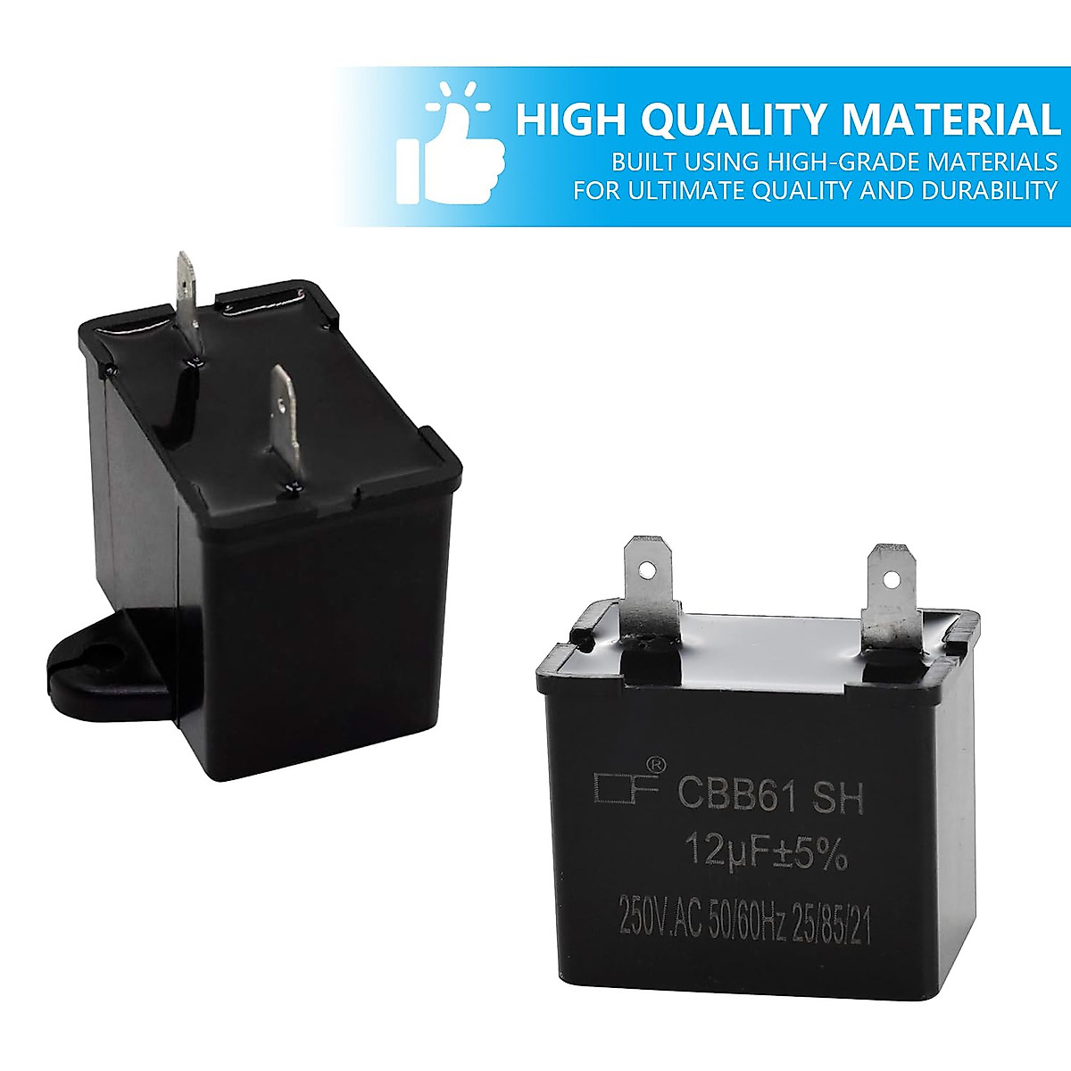 WPW10662129 Capacitor for Whirlpool&Kenmore Refrigerator and Freezer Compressor Run Replaces 945508 1100804 1114291