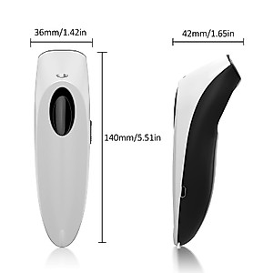 Alacrity 2D Barcode Scanner Wireless & Bluetooth & USB Wired Connection,Connect Smart Phone Tablet PC,QR Image Inventory Bar Code Scanner with Vibration Alert CO-R40BW