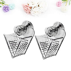 balacoo 2pcs Aquarium Cone Red Worm Feeder Acrylic V-Shape Brine Shrimp Feeder Red Bug Feeder Nematode Cup with Suction Cups