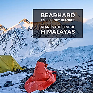 Bearhard 3.0 Heavy Duty Emergency Blanket, Emergency Tarp, Insulated Blanket, Thermal Waterproof Survival Space Blanket for Hiking, Camping