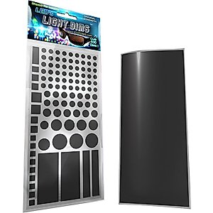 LightDims Original Strength Light Dimmer LED Covers (2 Sheets) Shapes & Uncut Sheet for Electronics & Appliances & More. Professional Retail Packaging