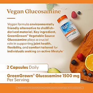 Doctor's Best Vegan Glucosamine Sulfate, Joint Support, Non-GMO, Vegan, Gluten Free, Soy Free, 750 mg 180 Veggie Caps (Pack of 1)