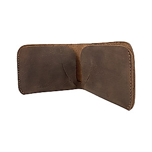 Hide & Drink, Classic Slimfold Wallet, Card Organizer Holder, Travel Accessory, Full Grain Leather, Handmade (Bourbon Brown)