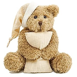 Nleio Teddy Bear Stuffed Animals, 11.7" Stuffed Bear Plush, Cute Stuffed Animal with Hat & Pillow, Small Teddy Bear for Kids Baby Girlfriend, Gifts for Valentine's Day/Birthday/Christmas
