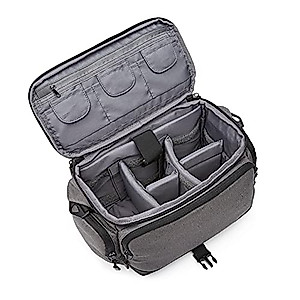 Amazon Basics Large DSLR Camera Gadget Bag - 11 x 6 x 8 Inches (Gray)