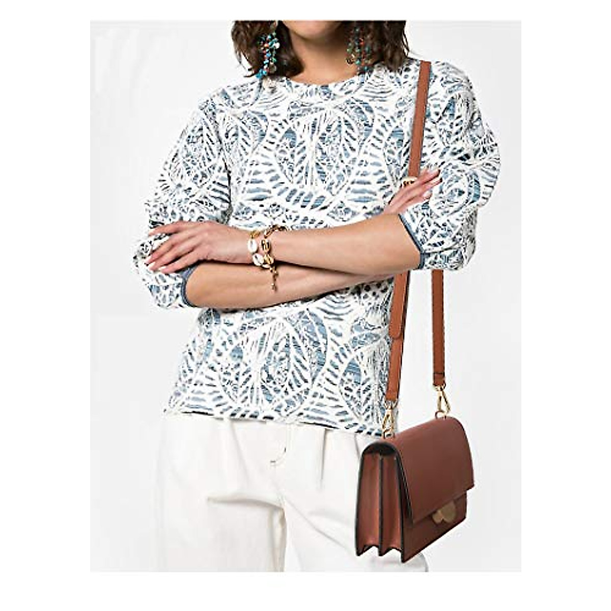 SeptCity Grain Leather Adjustable Shoulder Straps -1.2 CM Width (Brown)