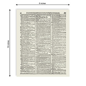 Giraffe In Suit Vintage Dictionary Art Print, Antique Wall Art Home Decor, Modern Boho Poster, Farmhouse Decoration Living Room Bedroom Office 8x10 Inches, Ready To Frame