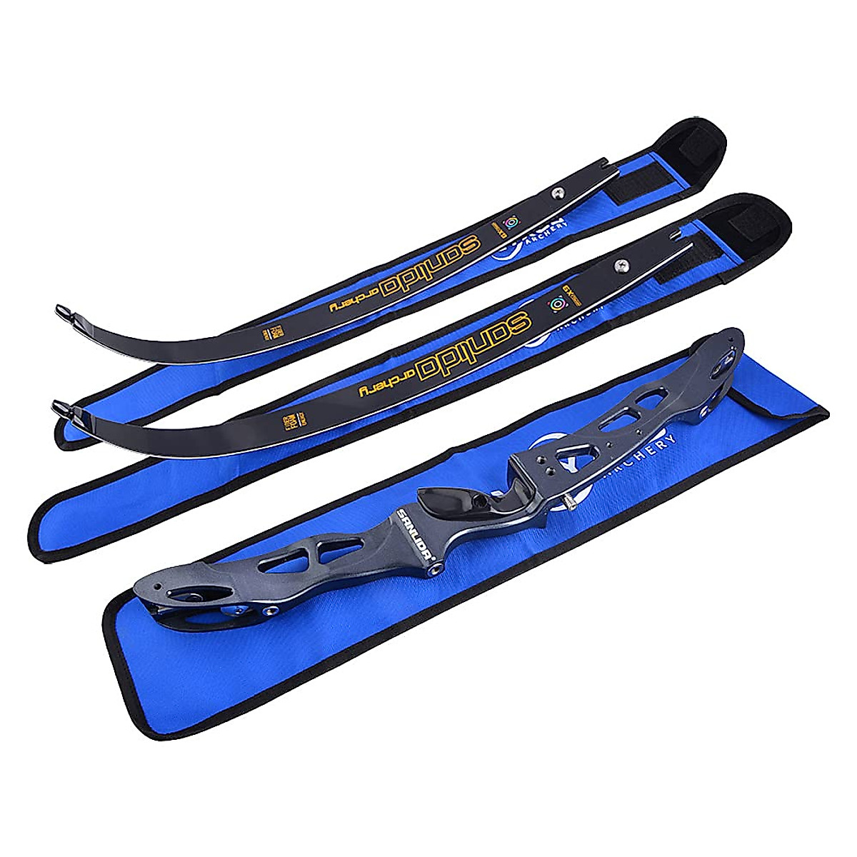 SHARROW Archery Bow Limb Sleeve and Recurve Bow Riser Protective Bag for Recurve Hunting Bow Accessory (Blue)