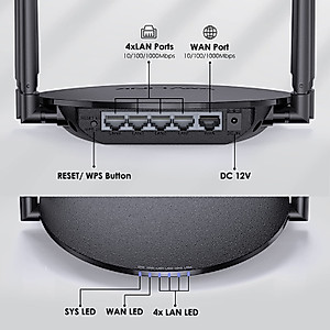 WAVLINK WiFi Router AC1200, Dual Band 5GHz+2.4GHz Wireless Router with Gigabit WAN/LAN, Long Range Coverage for Home and Office, Supports Router/Access Point/Repeater Mode