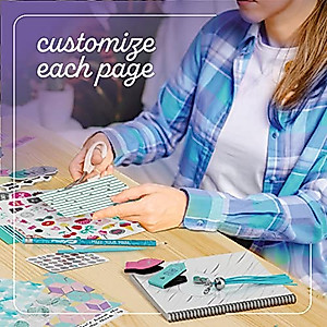 DIY Journal Kit for Girls - Great Gift for 8-14 Year Old Girl - Cool Birthday Easter Gifts Ideas for Teens - Fun, Cute Art & Crafts Kits for Tween Teenage Kids - Scrapbook & Diary Supplies Toy Set