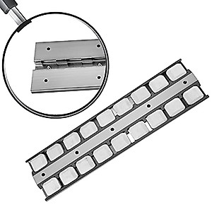 Folocy 21-1/2" X 5-1/2" BBQ Grill Briquette Tray Heat Plates Burner Covers, Replaces OEM Viking Part 032381-000, BBQ Gas Grill Replacement Parts Accessories for Viking 032381-000, 4-Pack