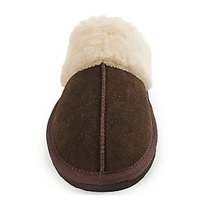 Minnetonka Women's Chesney Suede Scuff Slippers 9 M Chocolate